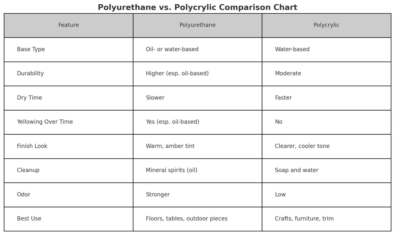 Polyurethane Vs Polycrylic: What’s The Difference & Which One Should ...